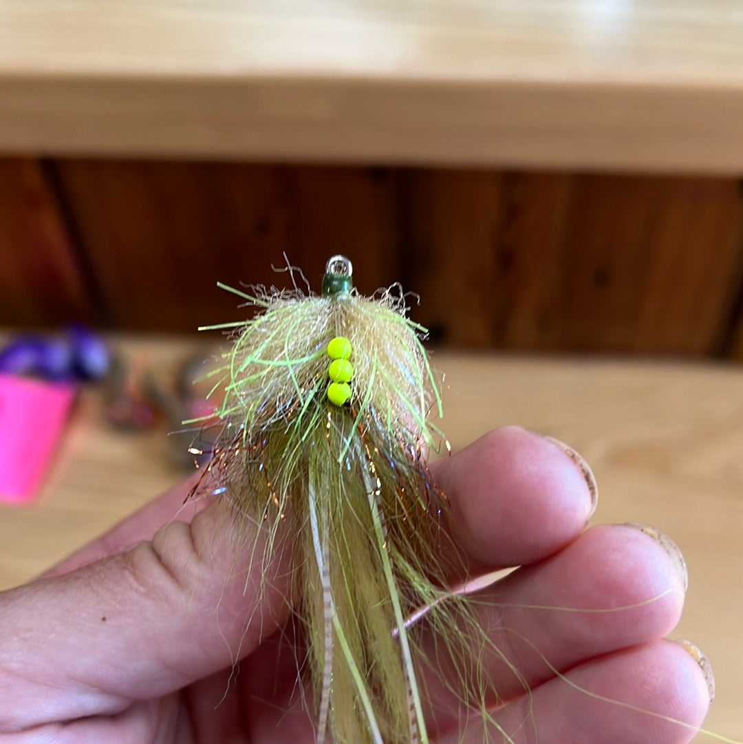 Fly Gutter Toad Belly tan and char 2/0 – Skiff Supply